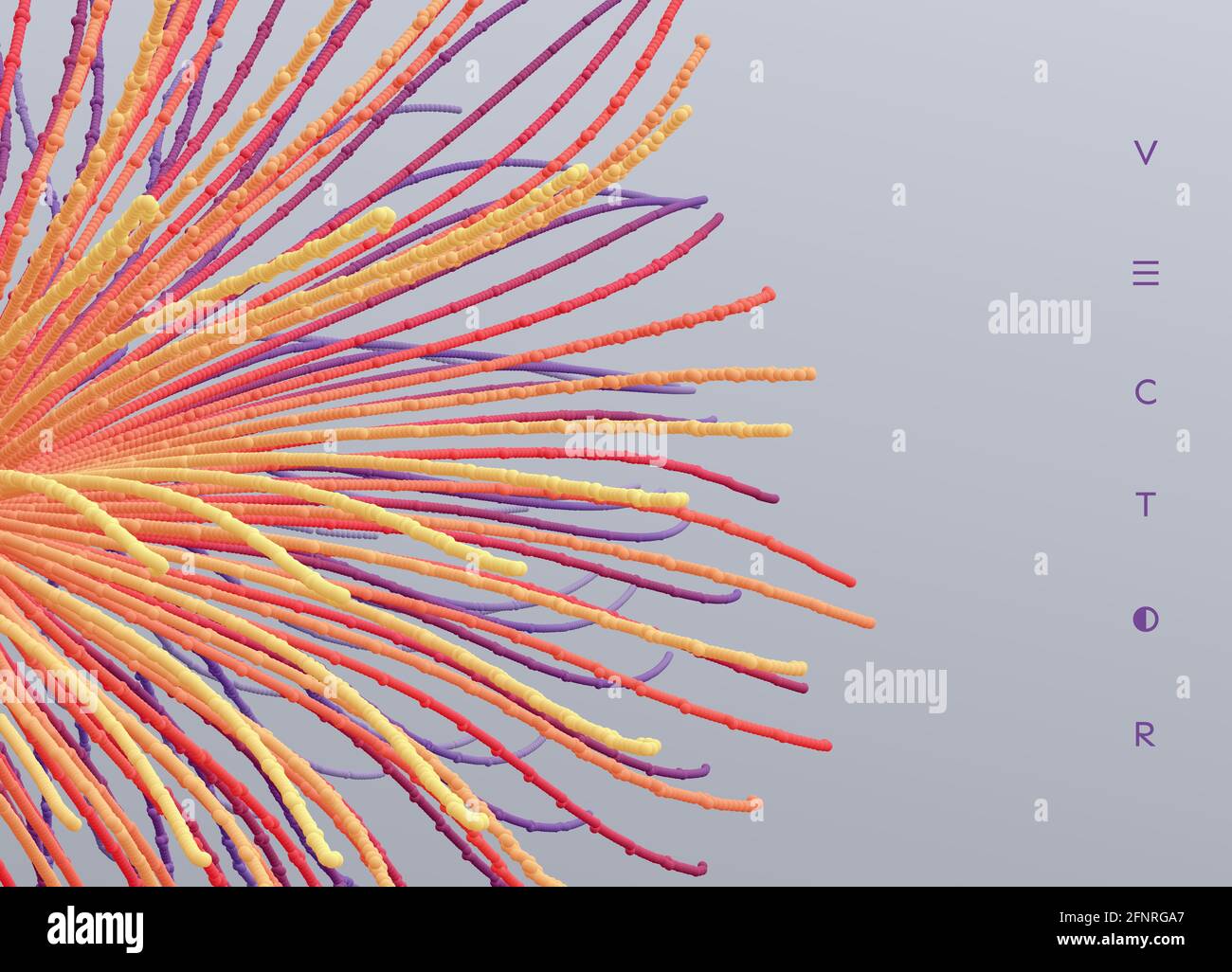 Point explode. Array with dynamic emitted particles. 3d technology ...