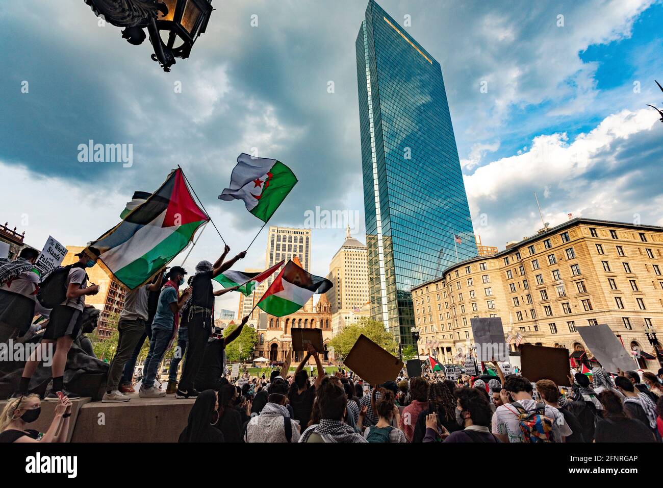 May 15, 2021, Copley Square, Boston, Massachusetts, USA: Pro Palestine ...