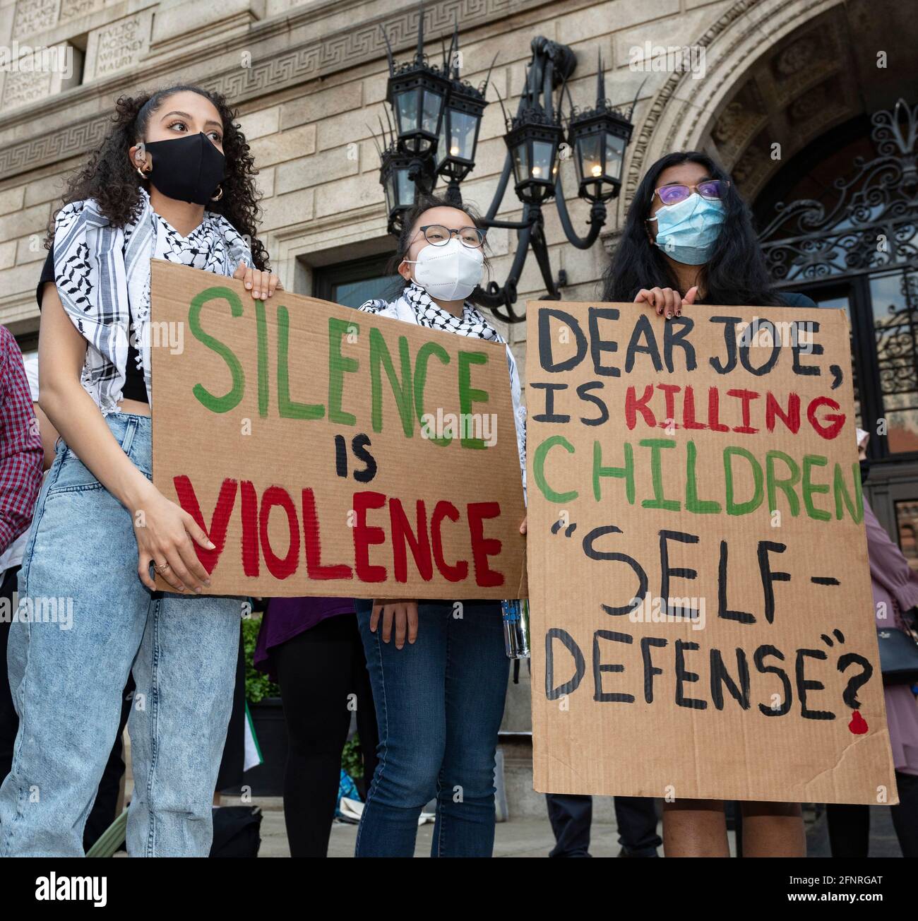 May 15, 2021, Copley Square, Boston, Massachusetts, USA: Pro Palestine ...