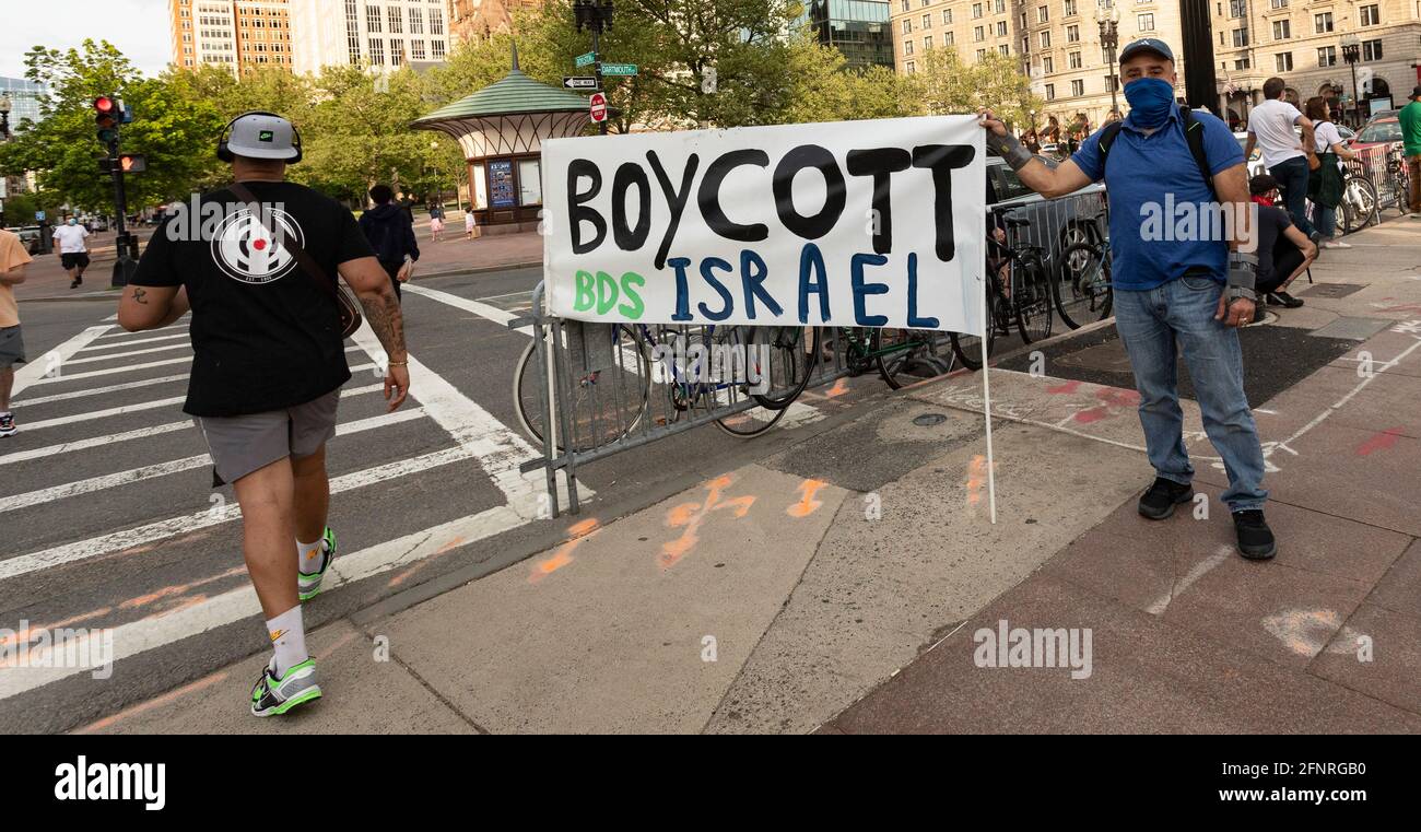 May 15, 2021, Copley Square, Boston, Massachusetts, USA: Pro Palestine ...
