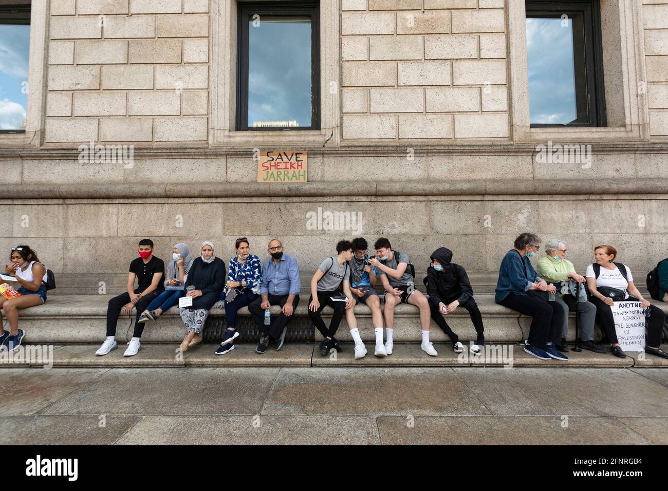 May 15, 2021, Copley Square, Boston, Massachusetts, USA: Pro Palestine ...