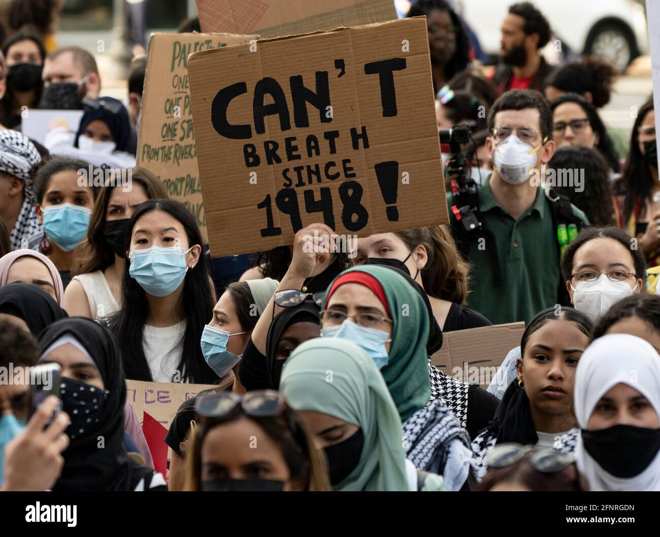 May 15, 2021, Copley Square, Boston, Massachusetts, USA: Pro Palestine ...