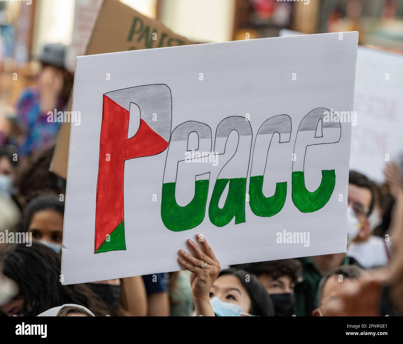 May 15, 2021, Copley Square, Boston, Massachusetts, USA: Pro Palestine ...