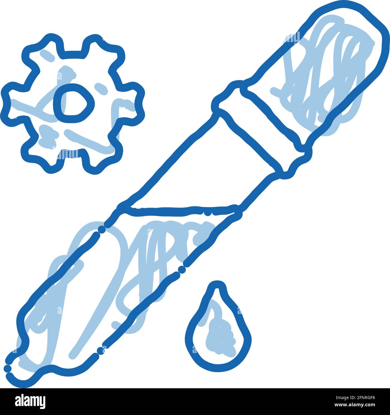 pipette painting doodle icon hand drawn illustration Stock Vector Image ...