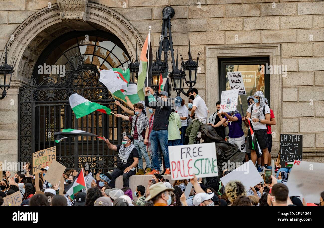 May 15, 2021, Copley Square, Boston, Massachusetts, USA: Pro Palestine ...
