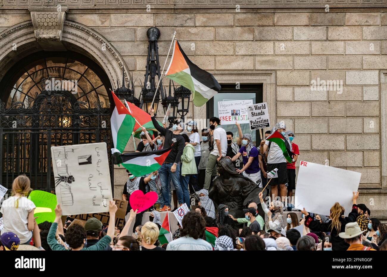 May 15, 2021, Copley Square, Boston, Massachusetts, USA: Pro Palestine ...
