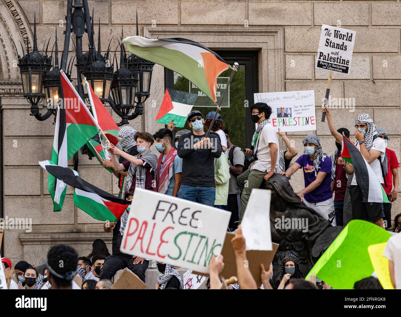 May 15, 2021, Copley Square, Boston, Massachusetts, USA: Pro Palestine ...