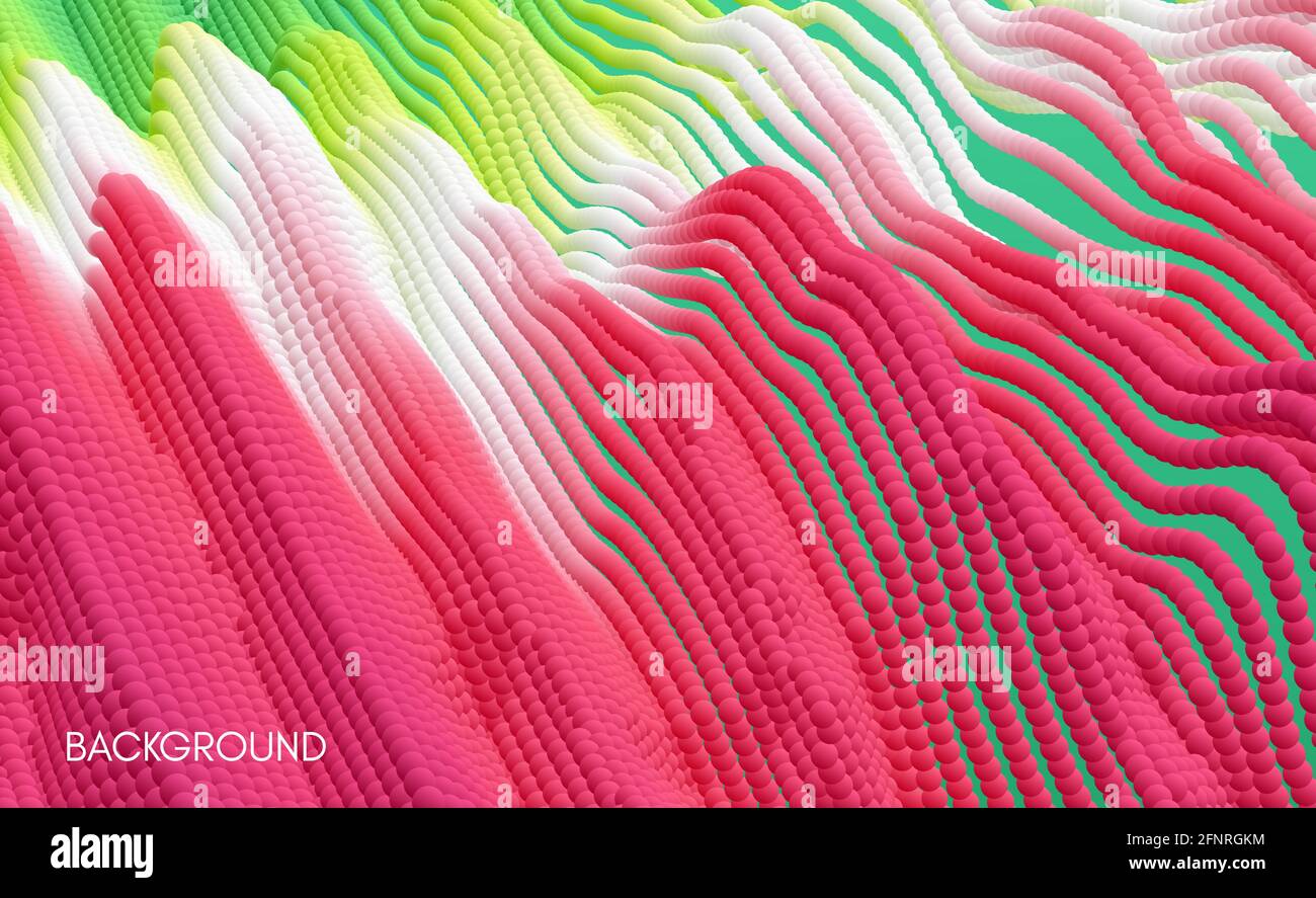 Particles stream. Abstract background with trendy gradients. 3d vector ...