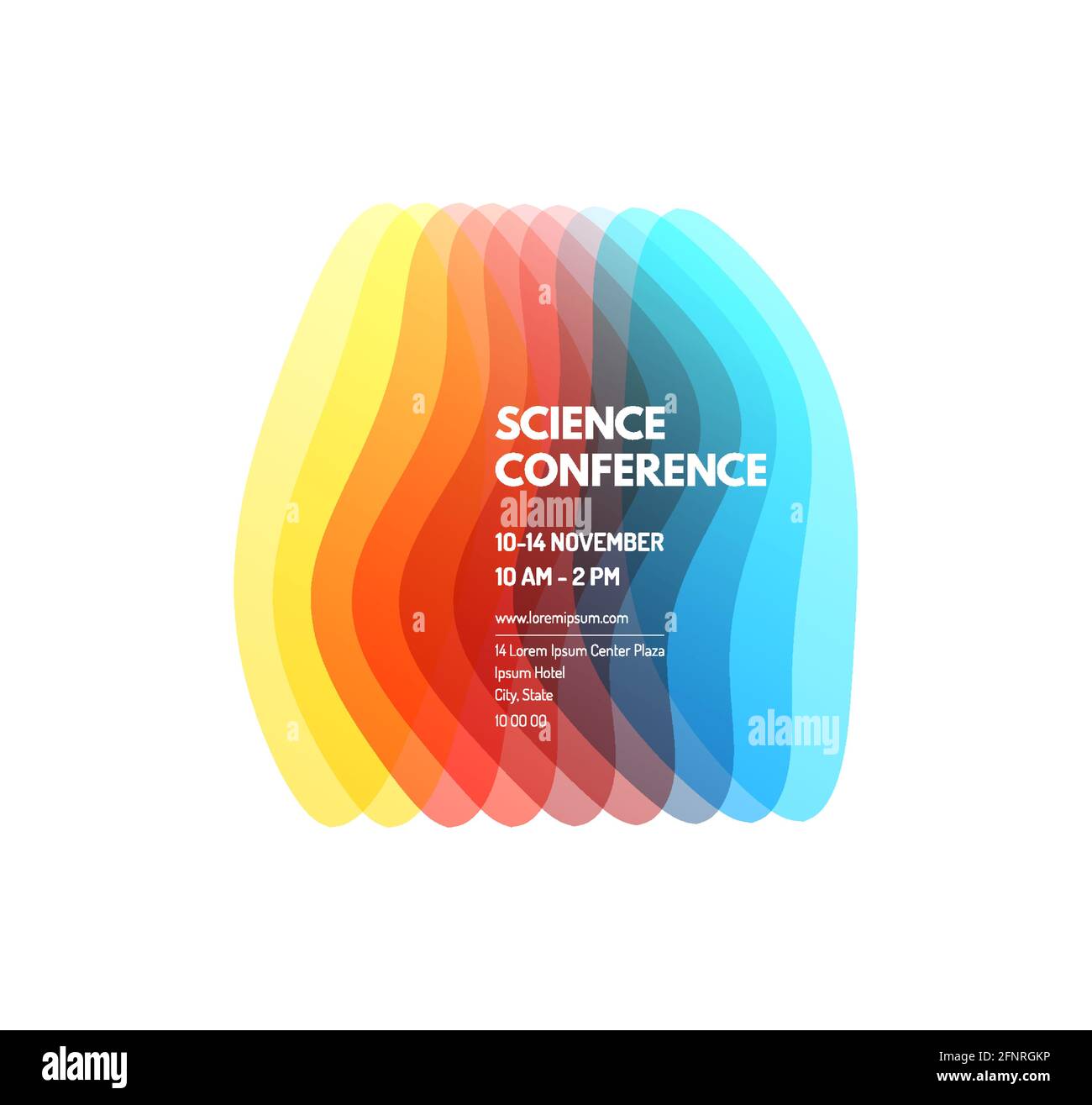 Science conference. Abstract geometric background with transparent ...