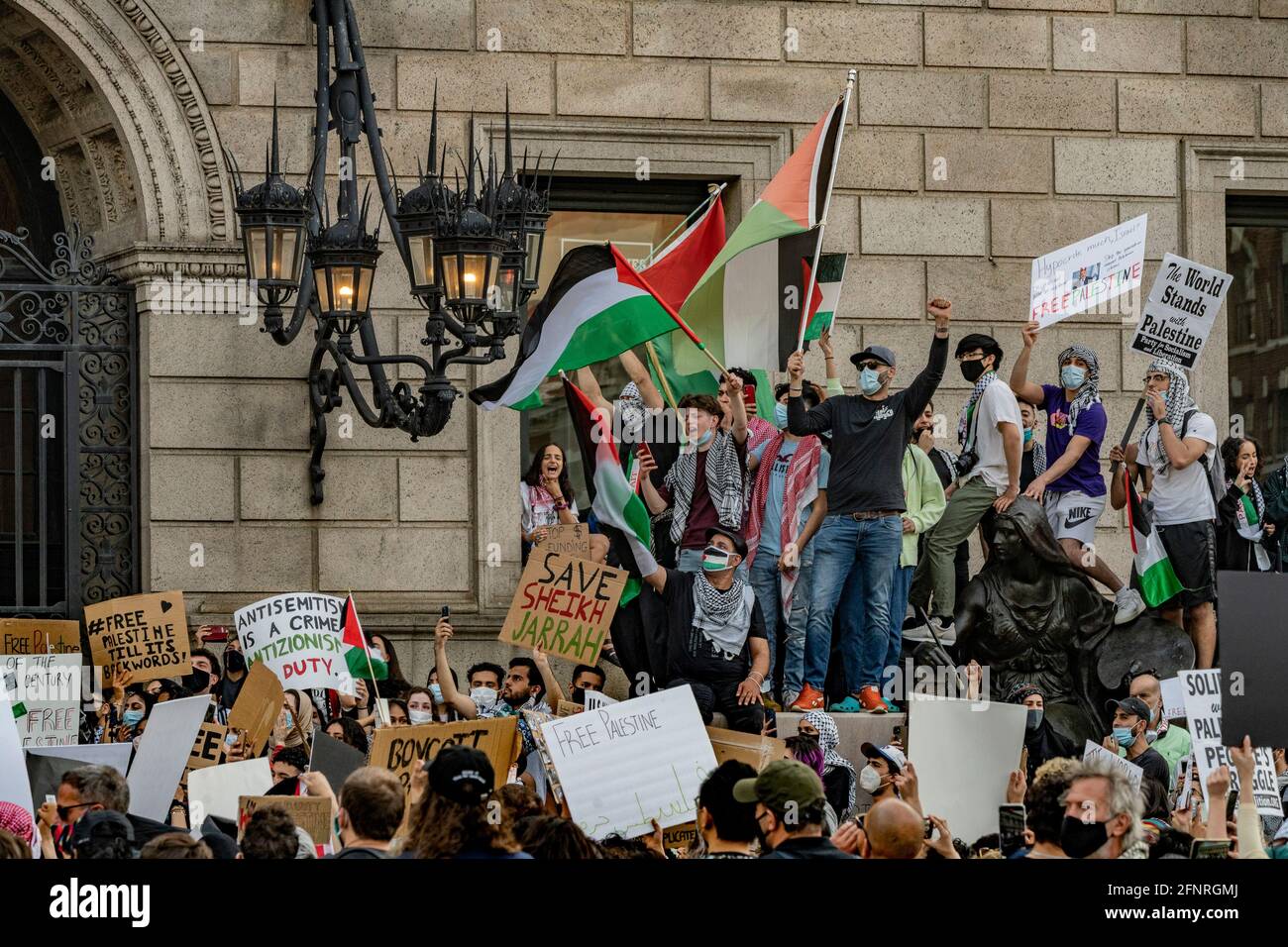 May 15, 2021, Copley Square, Boston, Massachusetts, USA: Pro Palestine ...