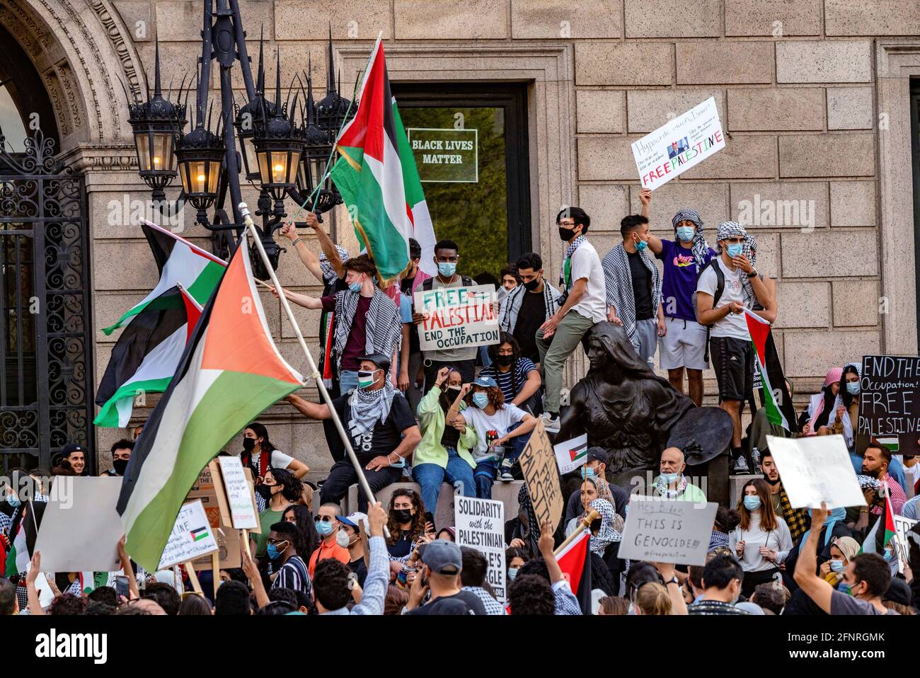 May 15, 2021, Copley Square, Boston, Massachusetts, USA: Pro Palestine ...