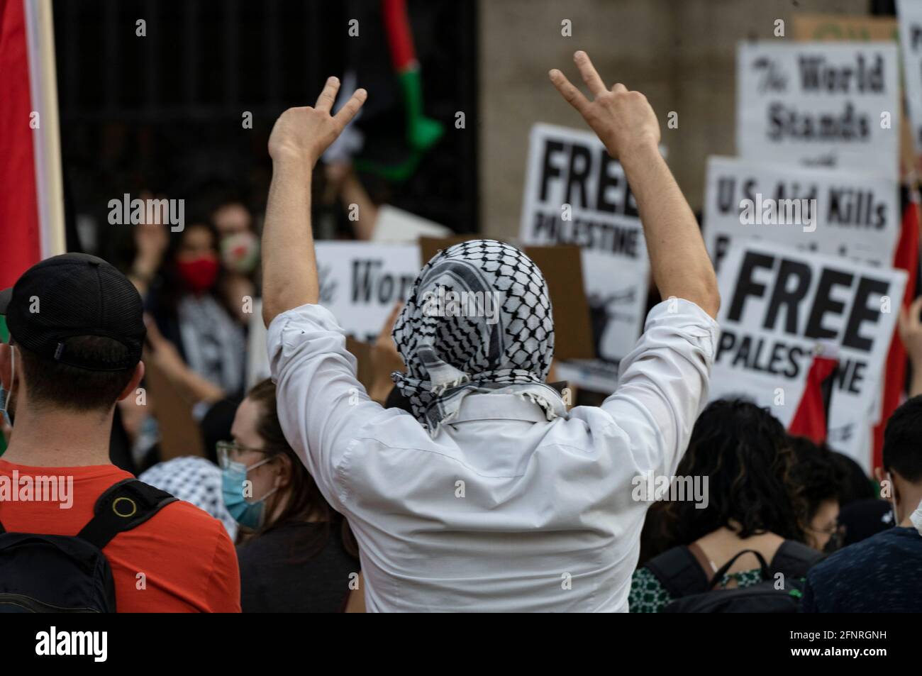 May 15, 2021, Copley Square, Boston, Massachusetts, USA: Pro Palestine ...
