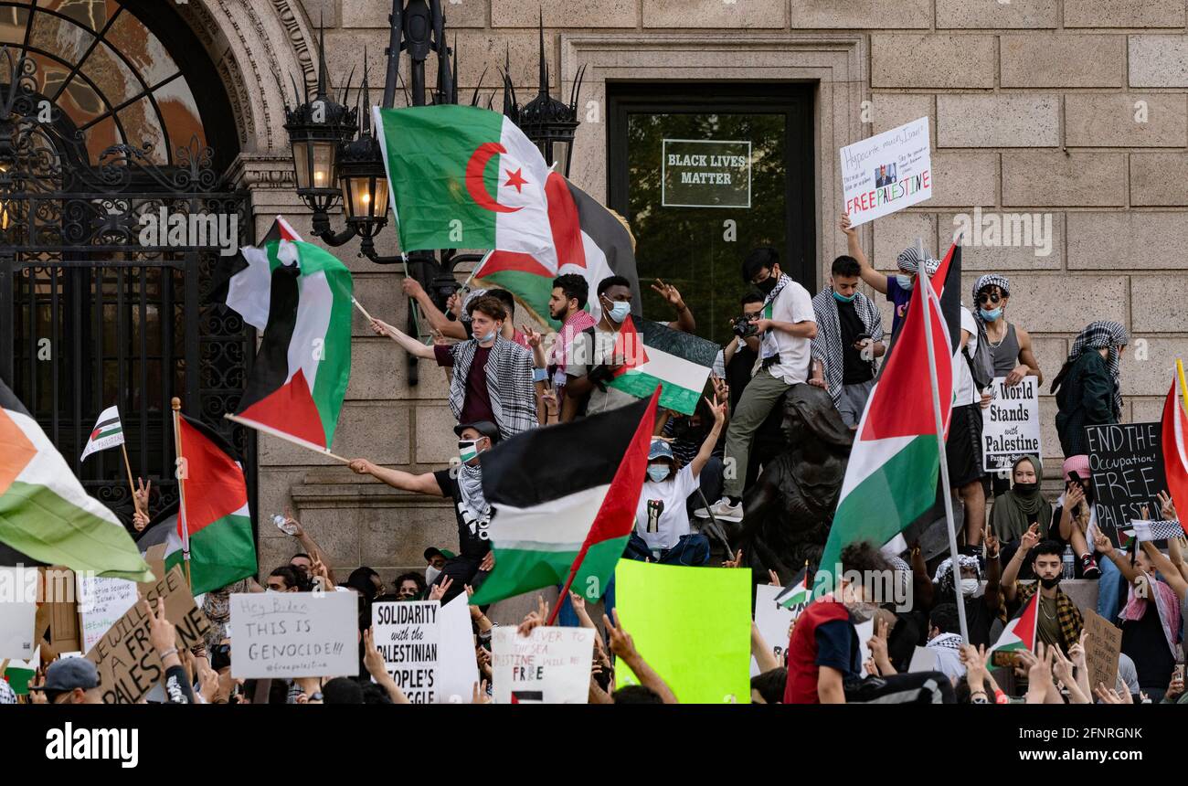 May 15, 2021, Copley Square, Boston, Massachusetts, USA: Pro Palestine ...
