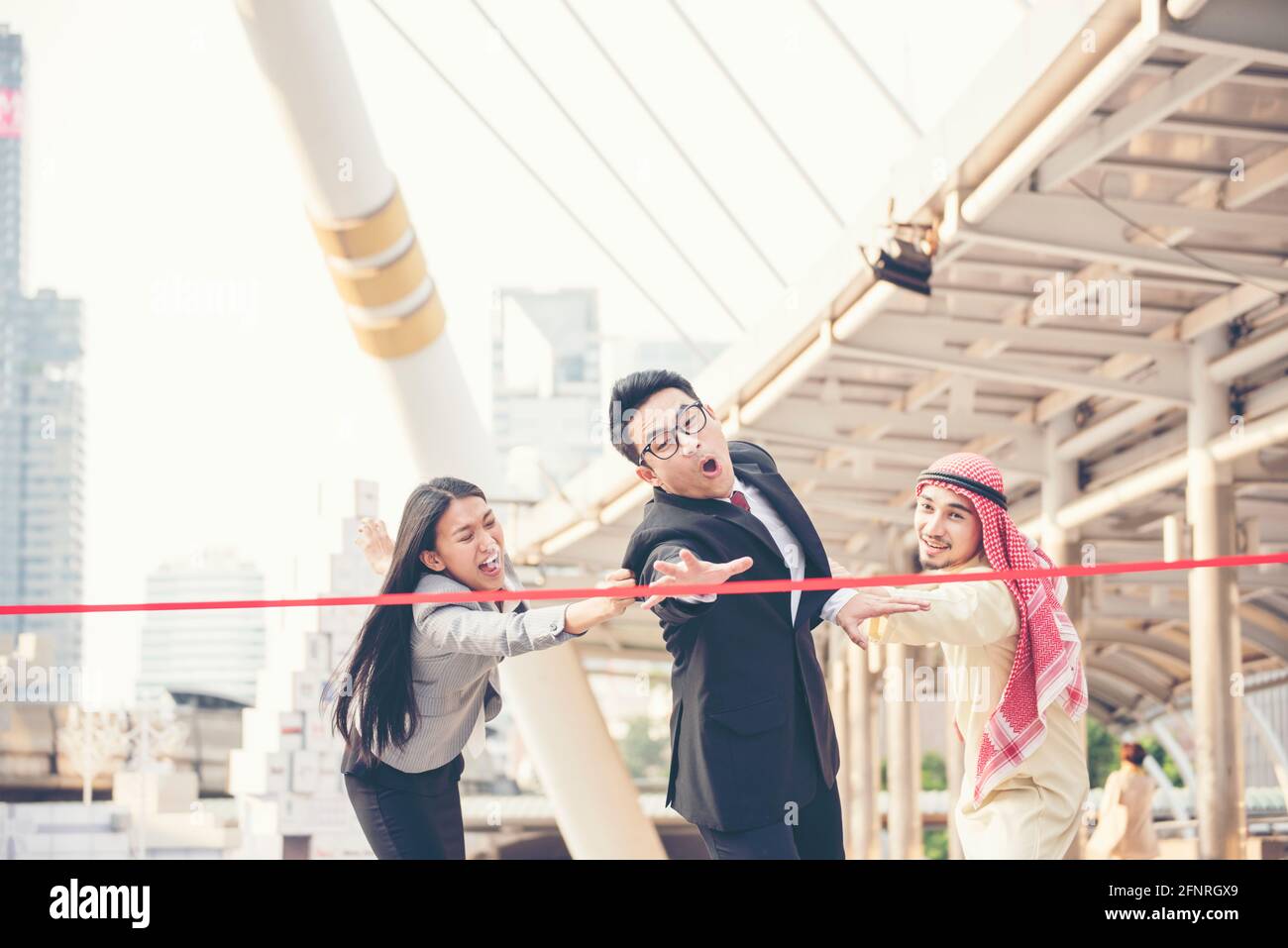Business competition front view of competition worker wearing formal ...