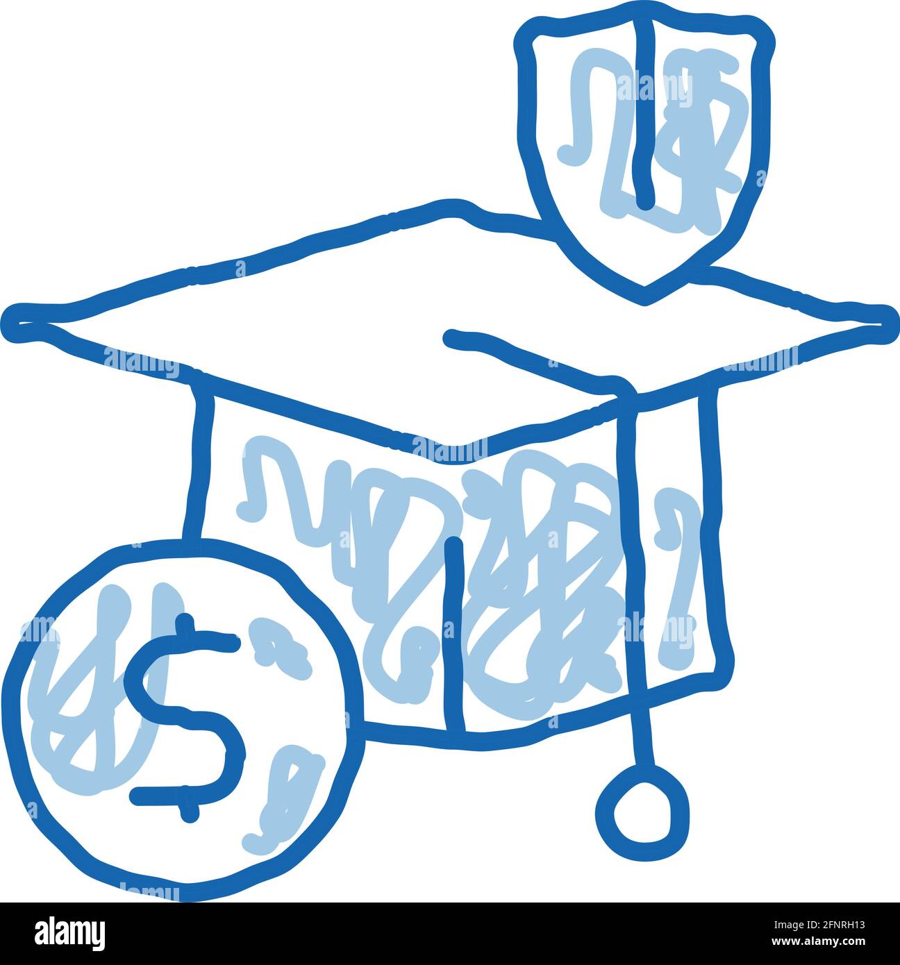 education insurance doodle icon hand drawn illustration Stock Vector ...