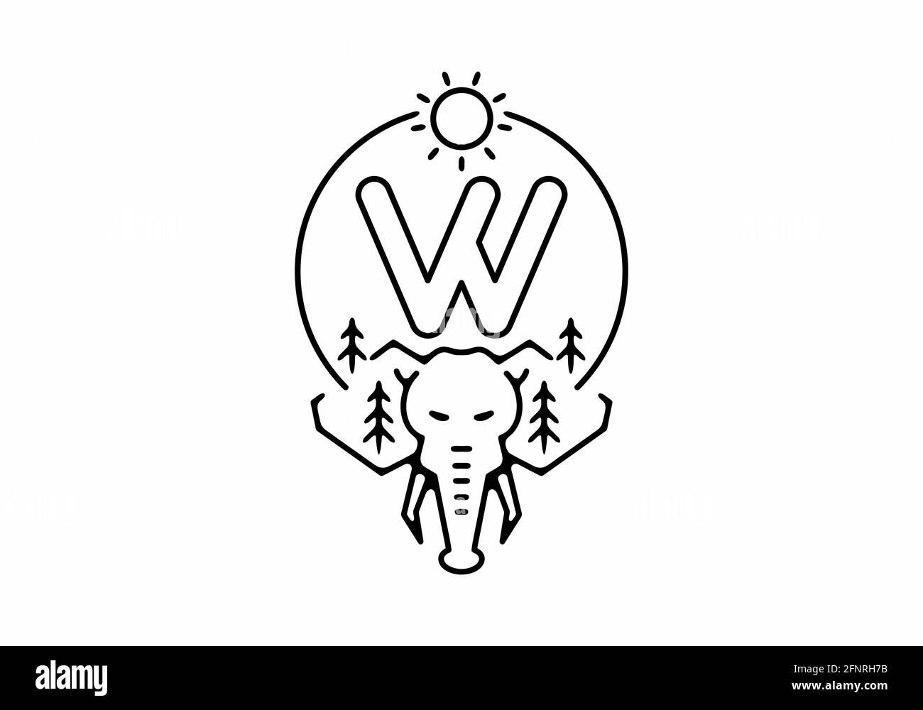 Letter indian cartoon illustration Black and White Stock Photos ...