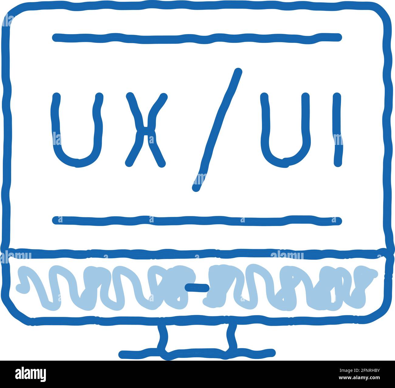 ux ui design doodle icon hand drawn illustration Stock Vector Image & Art - Alamy