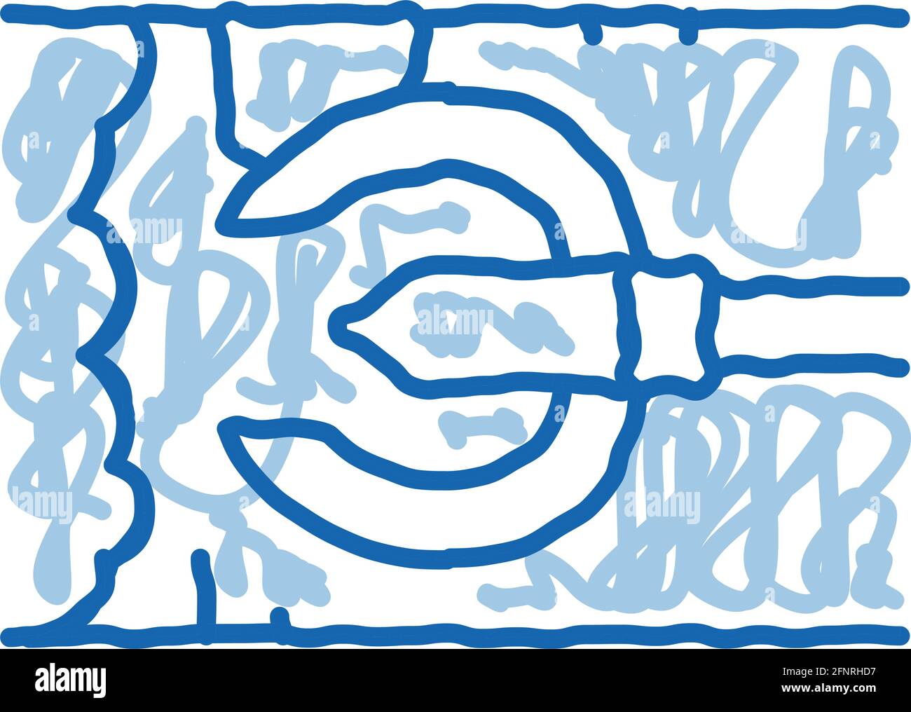 drain cleaning tool in pipe doodle icon hand drawn illustration Stock ...