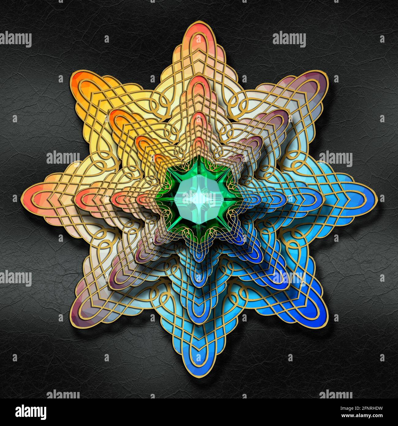 3D rendering combo creative graphics artwork with embellishment design ...