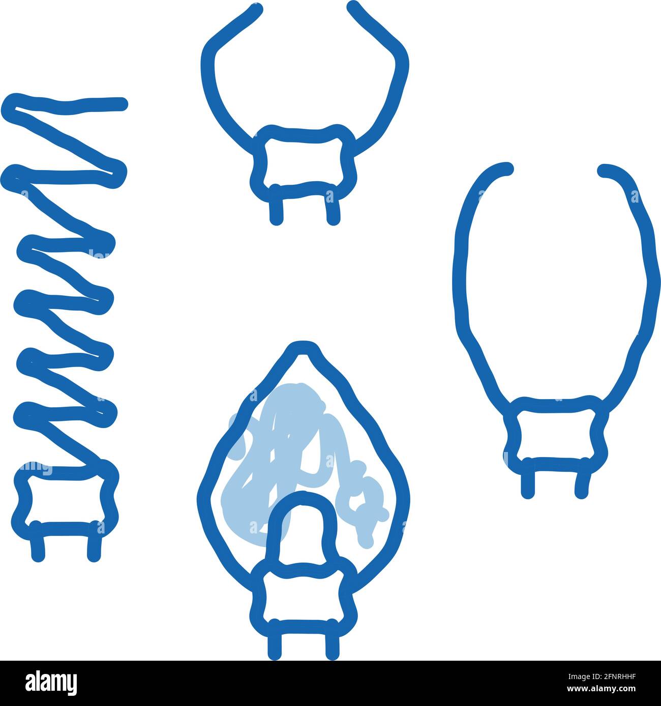 multifunctional drain cleaning claw doodle icon hand drawn illustration ...