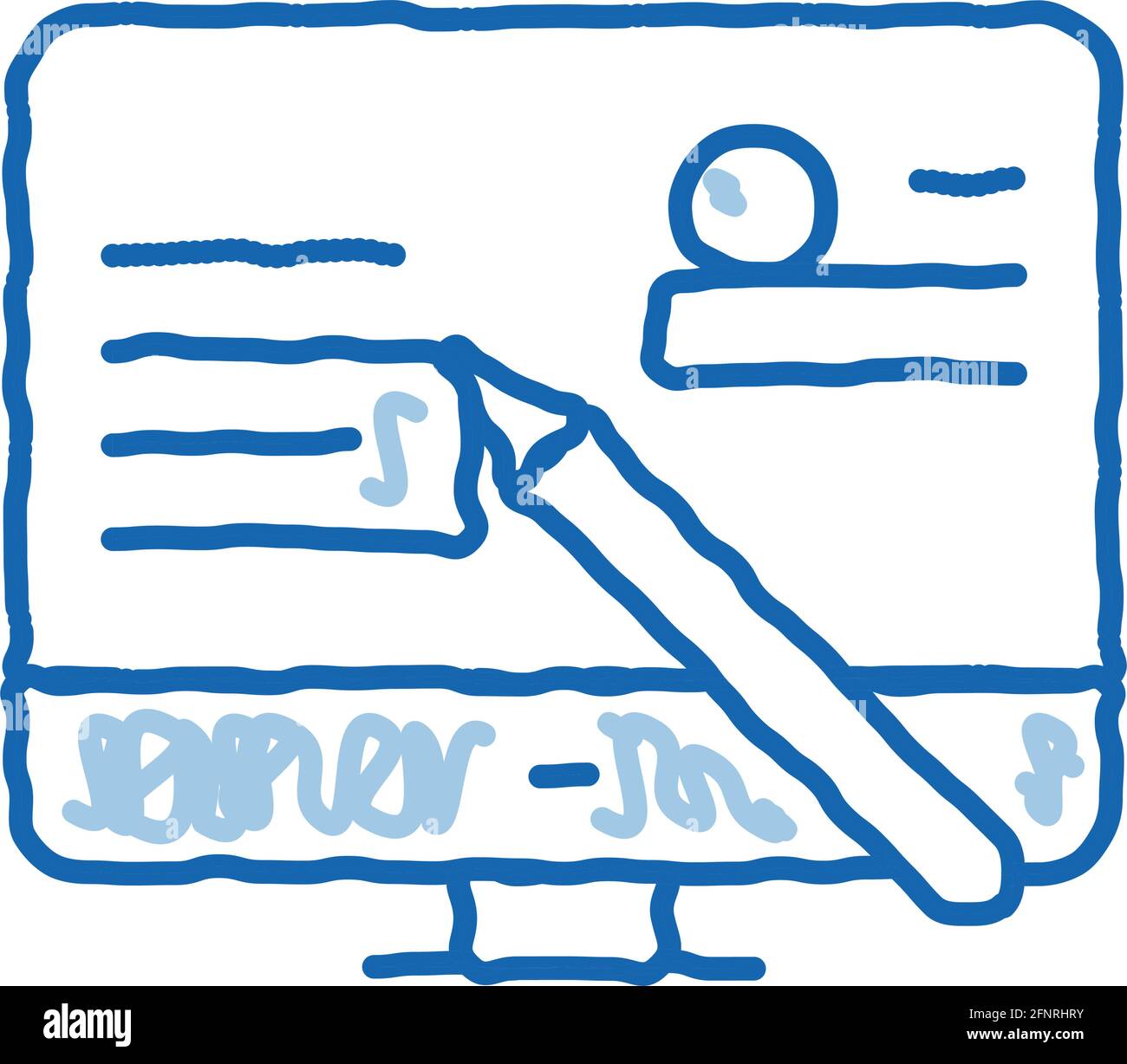 game development and design doodle icon hand drawn illustration Stock ...