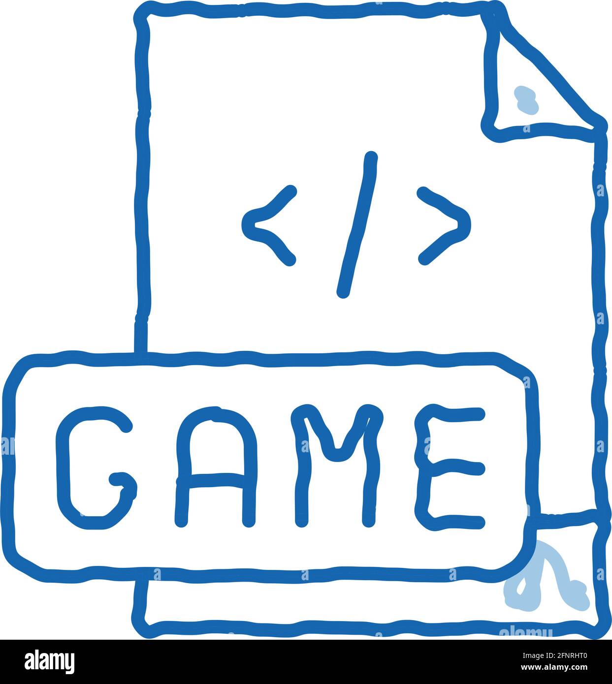 game development coding doodle icon hand drawn illustration Stock ...