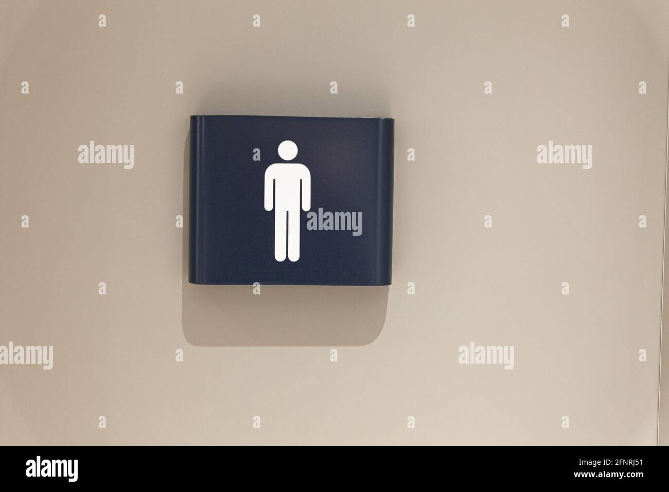 Toilet, wc icon, square white and dark blue sign on restroom door Stock ...