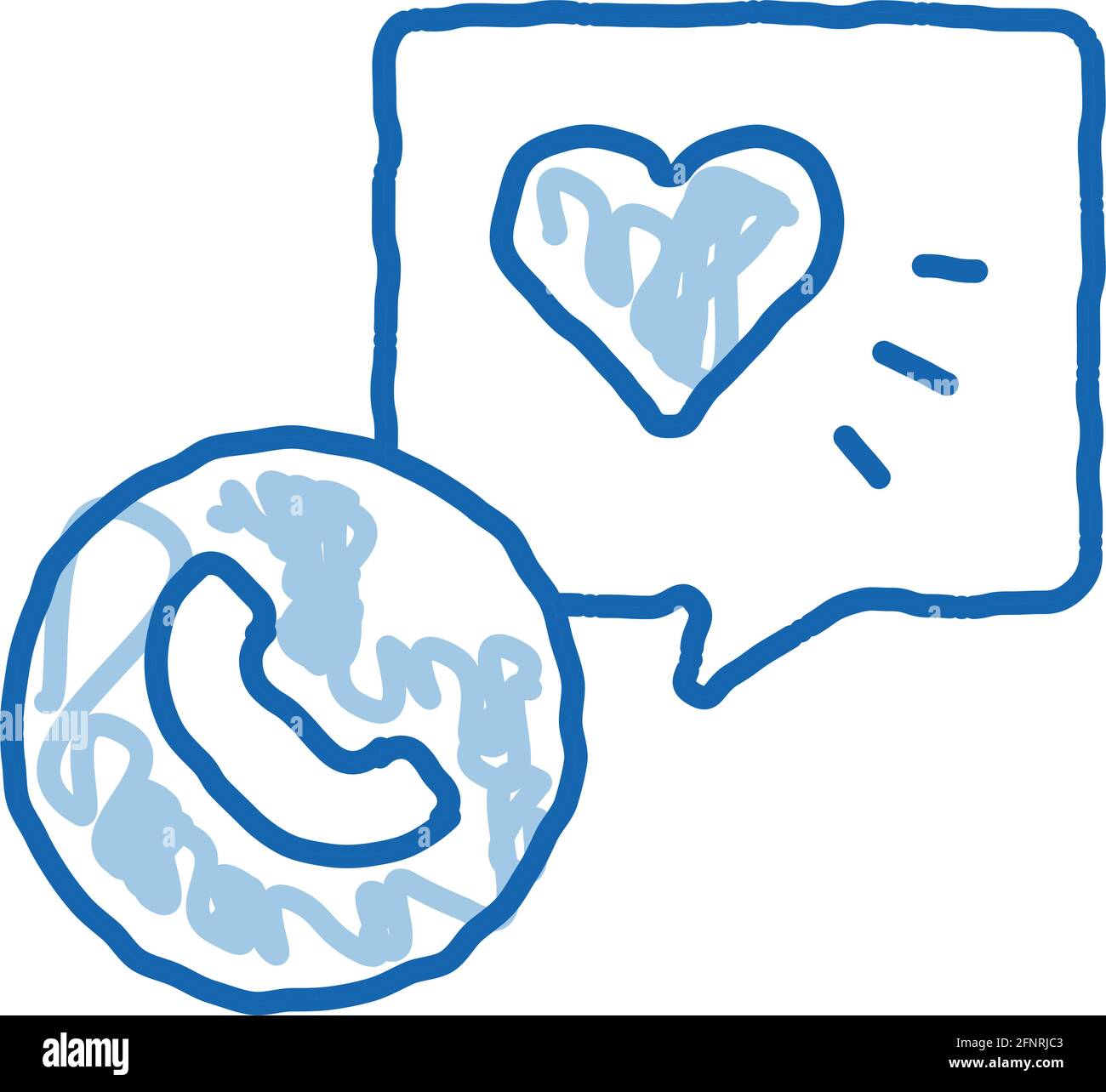 hypertension call doctor doodle icon hand drawn illustration Stock ...