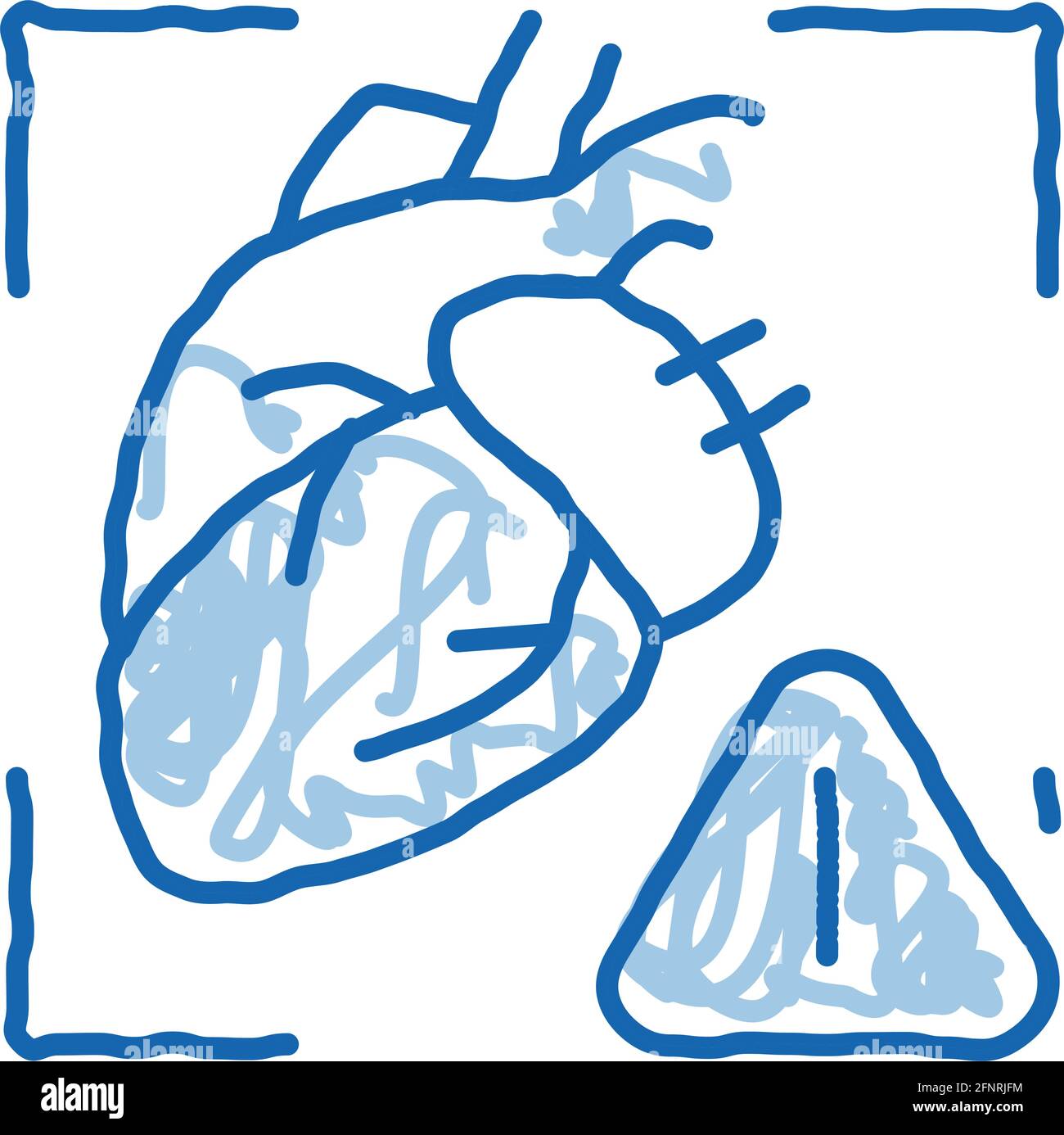 heart disease attention doodle icon hand drawn illustration Stock ...