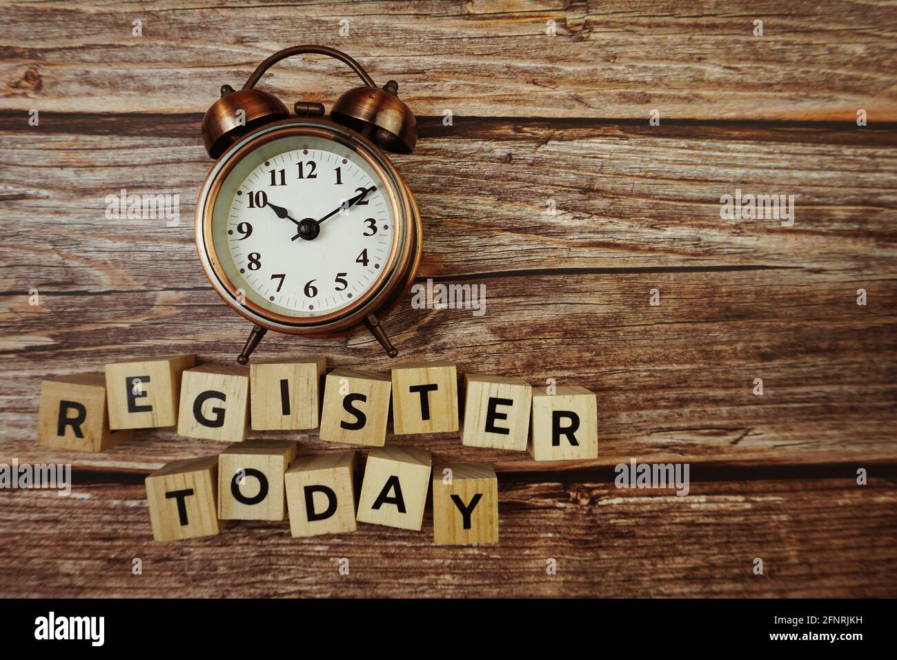 Register Today Word alphabet letters on wooden background Stock Photo ...
