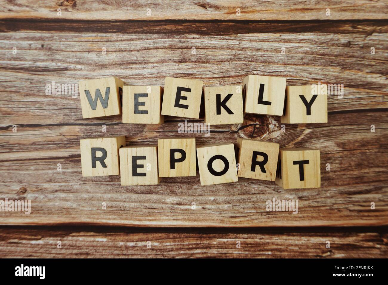 Weekly Report Word alphabet letters on wooden background Stock Photo ...