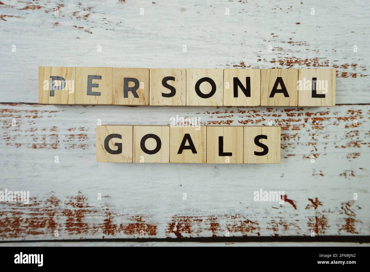 Personal Goals Word alphabet letters on wooden background Stock Photo ...