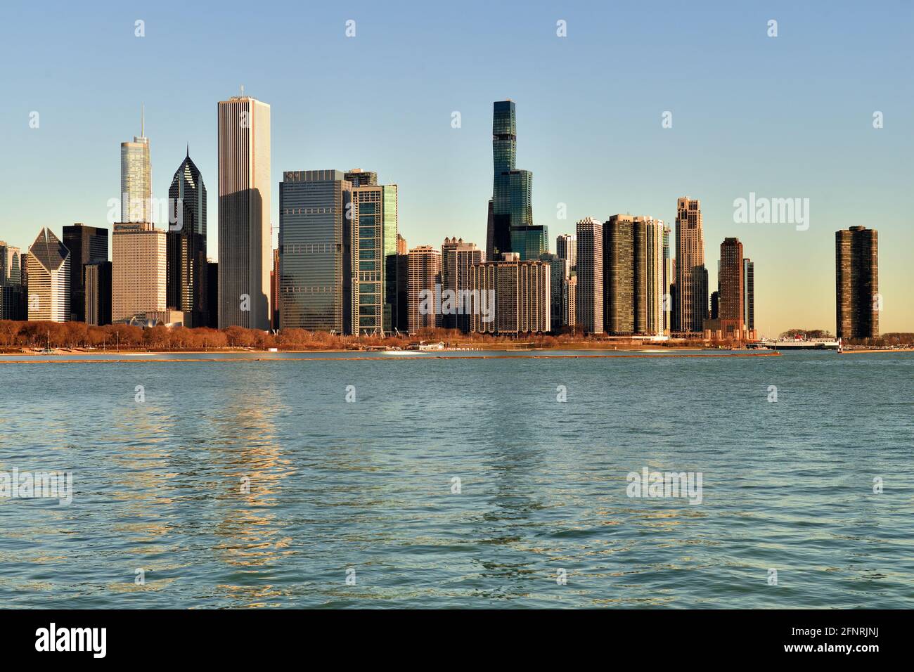 Chicago, Illinois, USA. A portion of the city skyline dominated by some ...