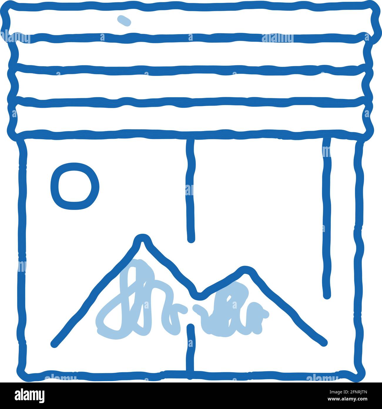 office window doodle icon hand drawn illustration Stock Vector Image ...