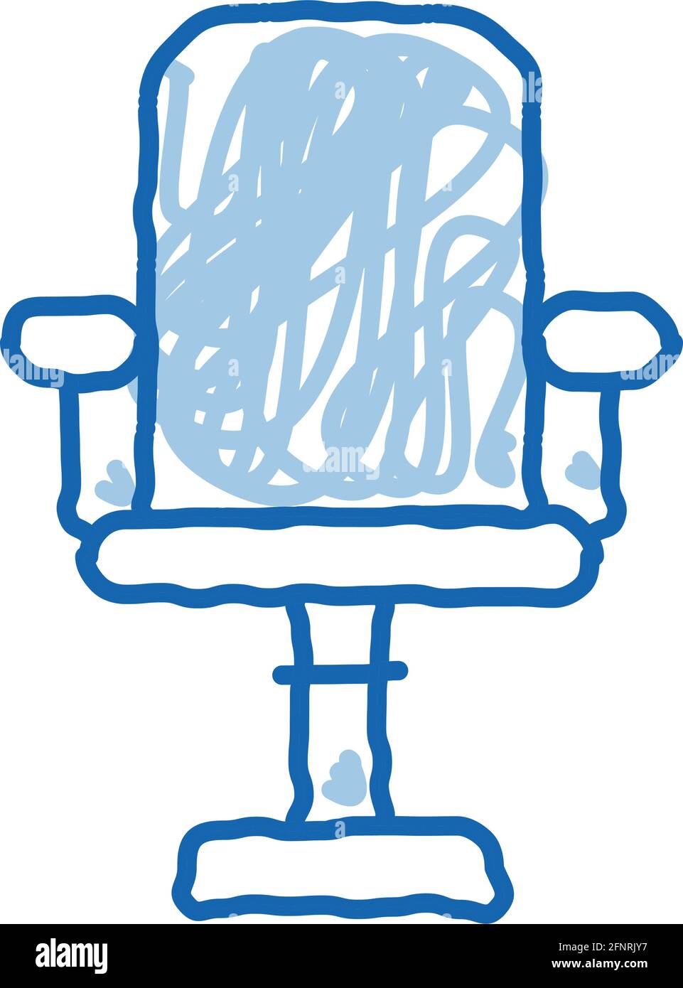 office chair doodle icon hand drawn illustration Stock Vector Image ...