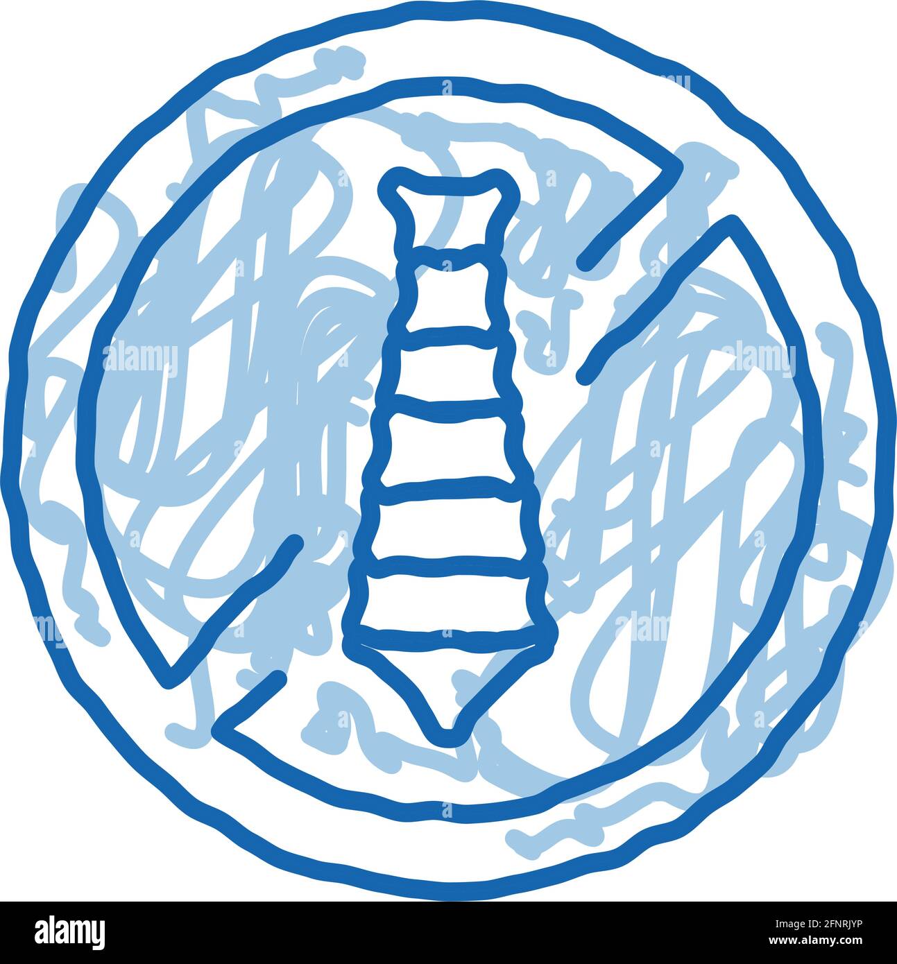 tie crossed out mark doodle icon hand drawn illustration Stock Vector ...