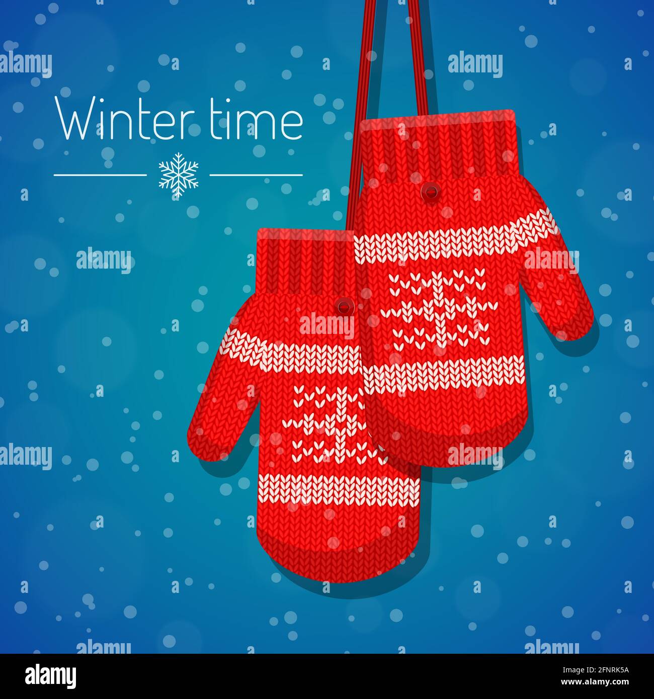 Snowy white knitted Stock Vector Images - Alamy