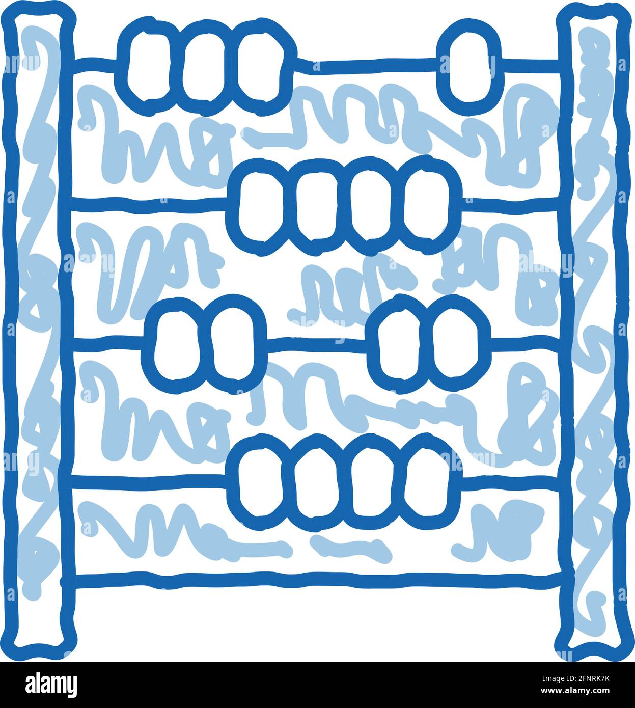 abacus counter doodle icon hand drawn illustration Stock Vector Image ...