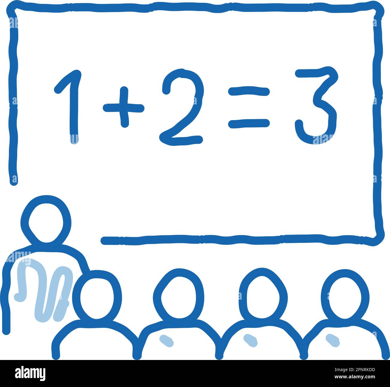 preschool class children education mathematics doodle icon hand drawn ...