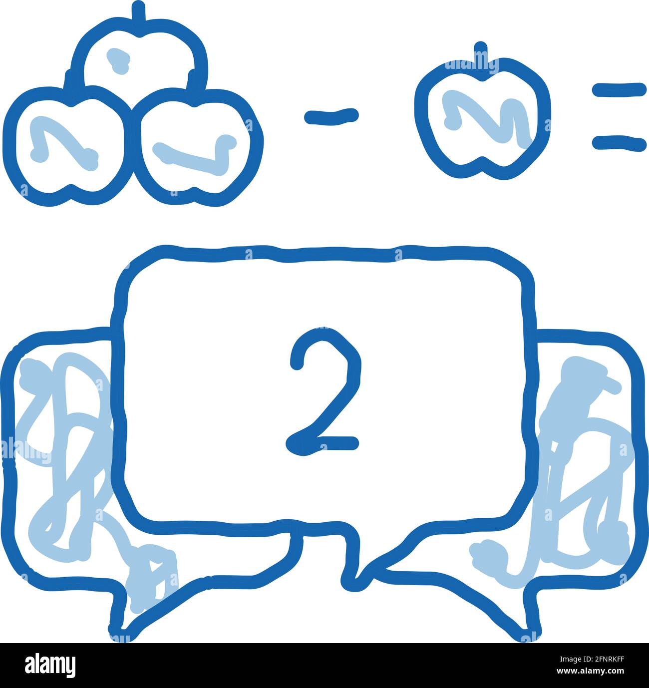 preschool education mathematics doodle icon hand drawn illustration ...