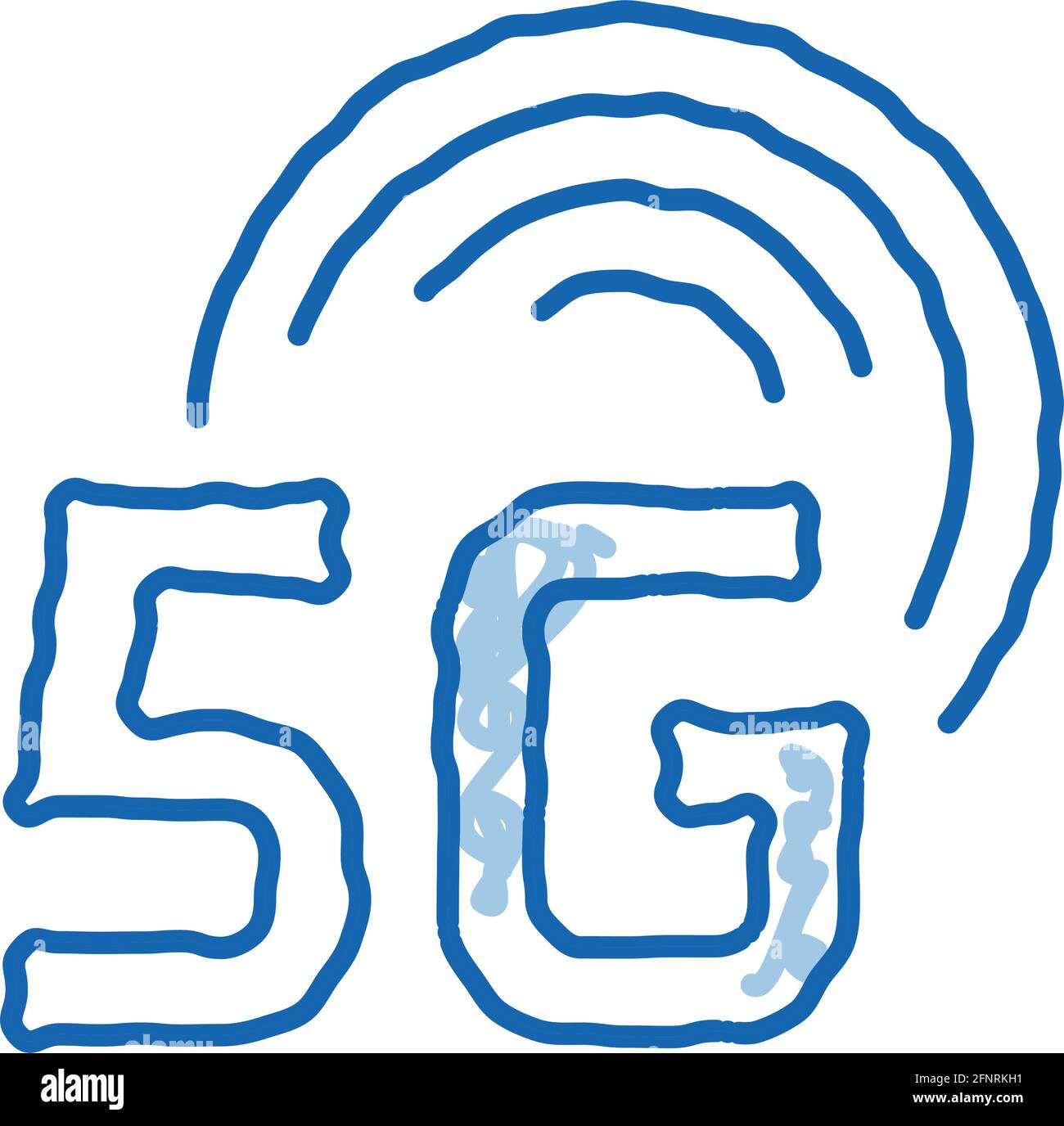 smart city 5g internet doodle icon hand drawn illustration Stock Vector ...