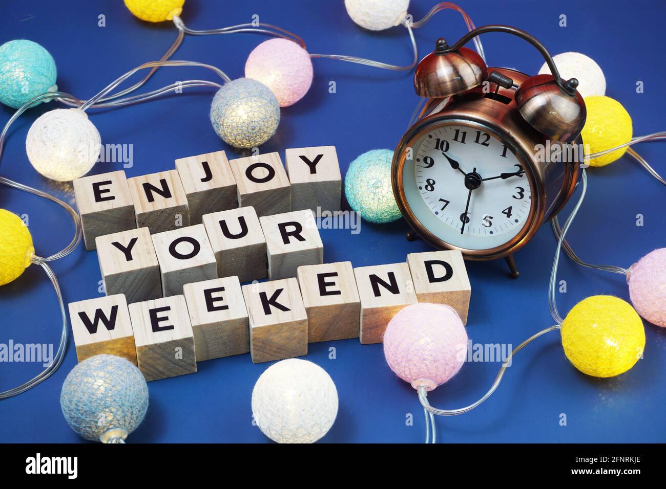 Enjoy Your Weekend alphabet letter and alarm clock decorate with LED ...