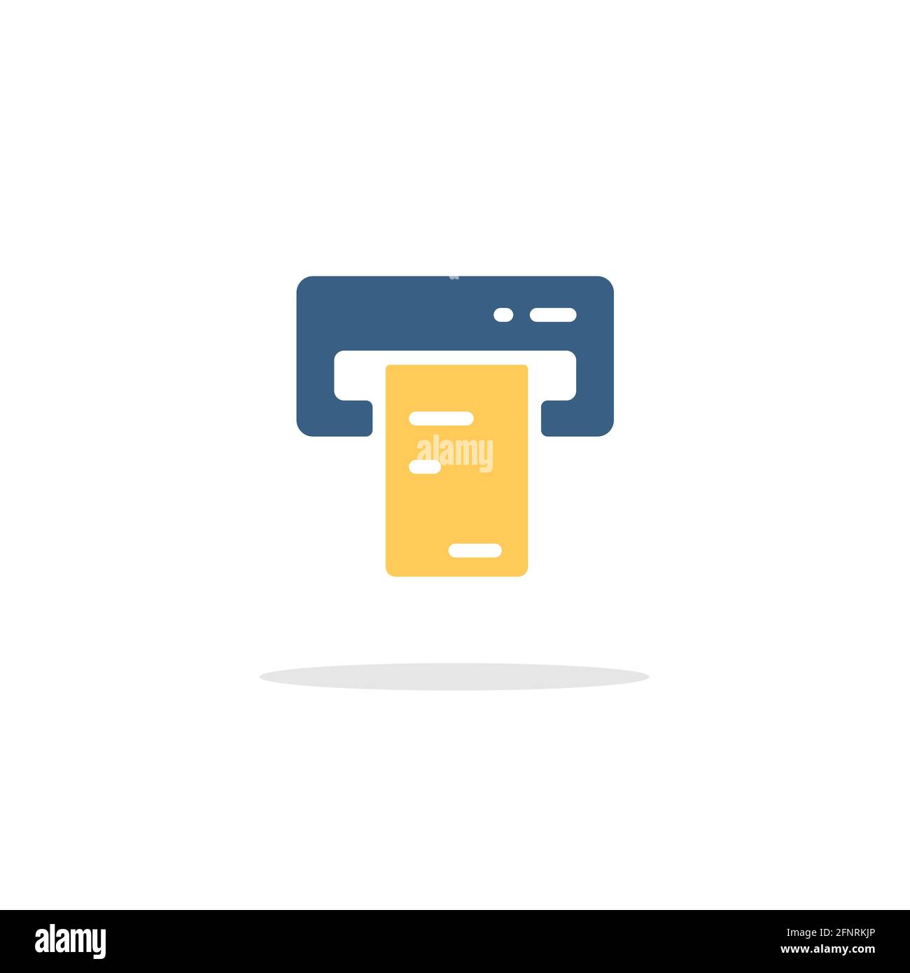 Ticket vending machine. Insert and purchase. Color icon with shadow ...