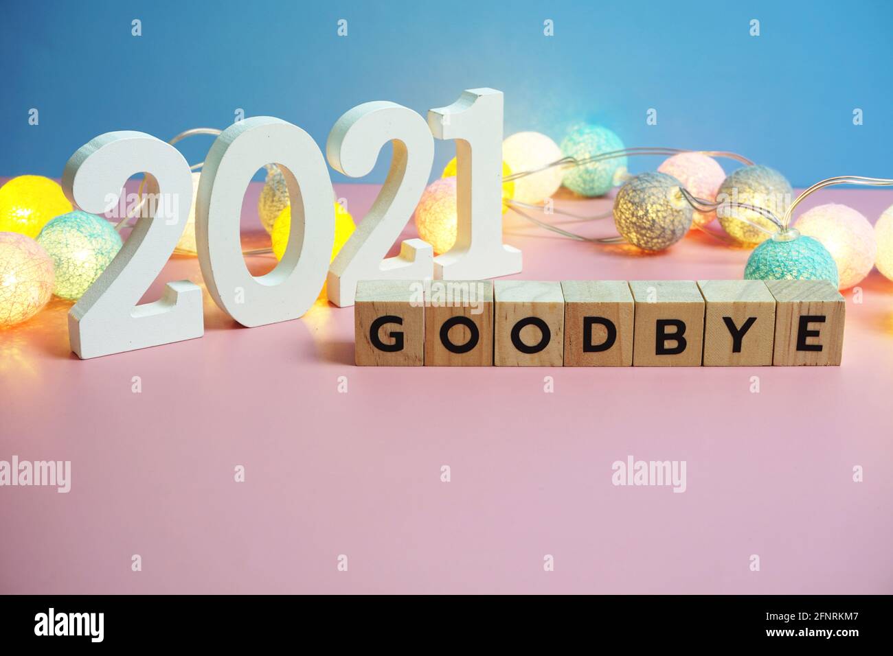 Goodbye 2021 word alphabet letters on wooden background Stock Photo - Alamy