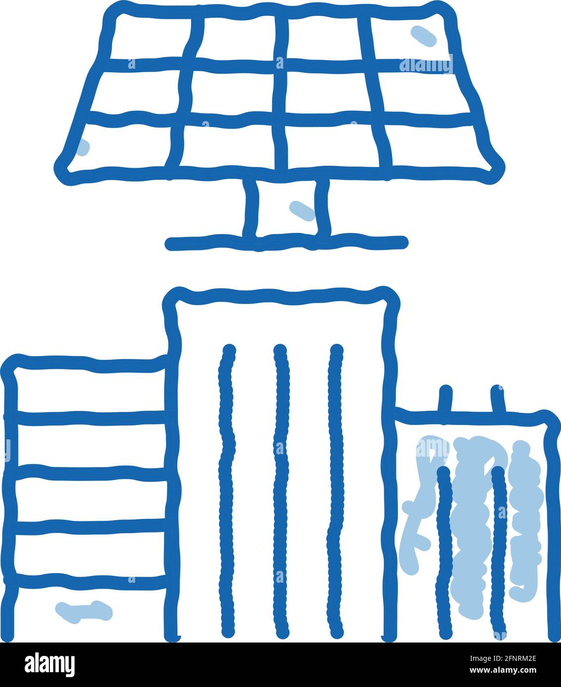 smart city solar energy doodle icon hand drawn illustration Stock ...