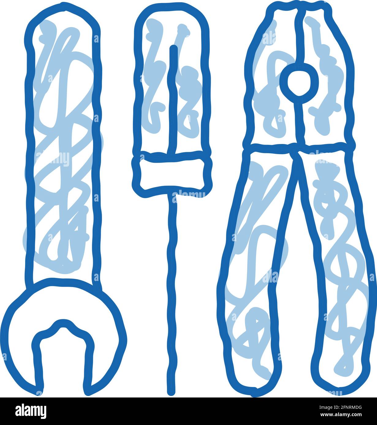 repair tool doodle icon hand drawn illustration Stock Vector Image ...