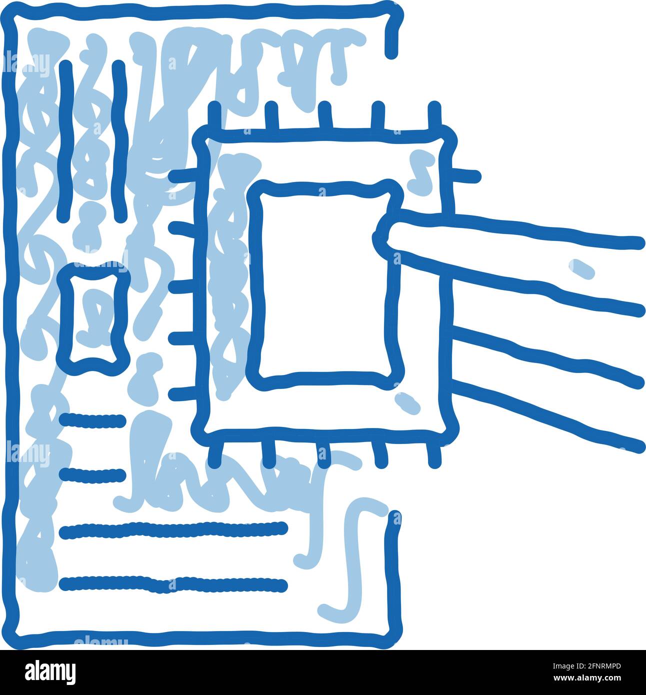 radio microchip doodle icon hand drawn illustration Stock Vector Image ...
