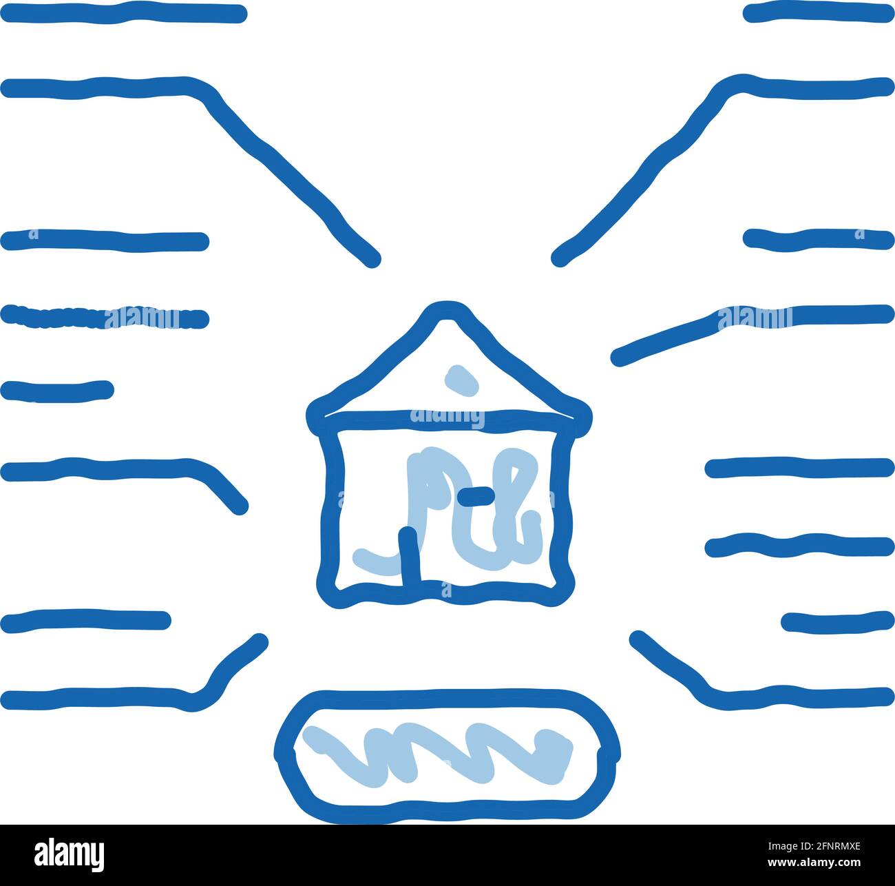 house characteristics doodle icon hand drawn illustration Stock Vector ...