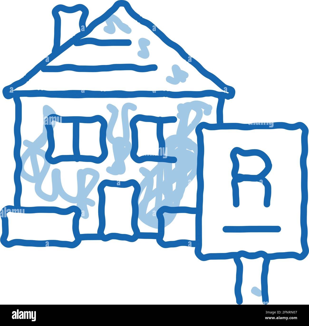 house rent doodle icon hand drawn illustration Stock Vector Image & Art ...
