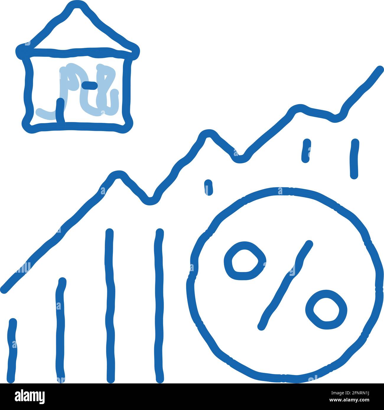 real estate growth infographic doodle icon hand drawn illustration ...